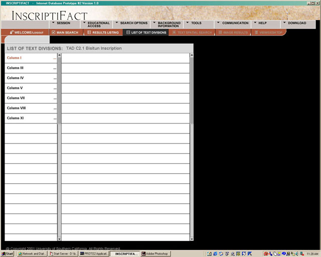InscriptiFact: Prototype: Search 3, Papyri, Text Divisions